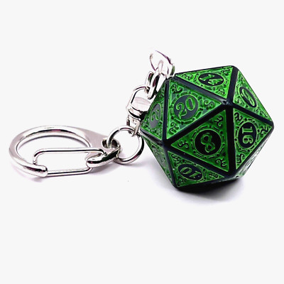 D20 Dice Keyring - Magic Burst - Green - Dice - Geek - Games Master - D ...