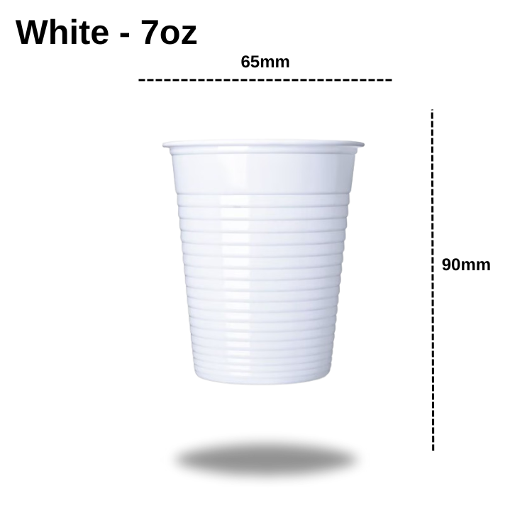 White & Clear Plastic Vending Cups Reusable / Disposable Drinking Cups ...