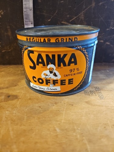Vintage Sanka One-Pound Tin Coffee Can | eBay