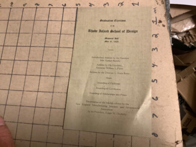 RISD graduation brochure May 31, 1923 Rhode Island School of Design; | eBay
