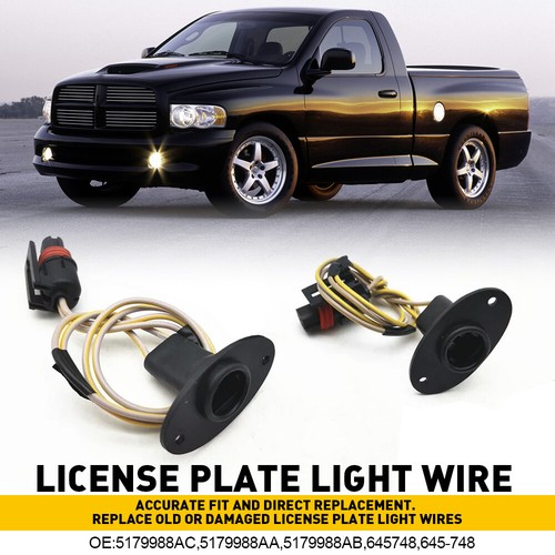 2pcs License Plate Light Wiring Harness Socket 5179988AC for Ram 2500 ...