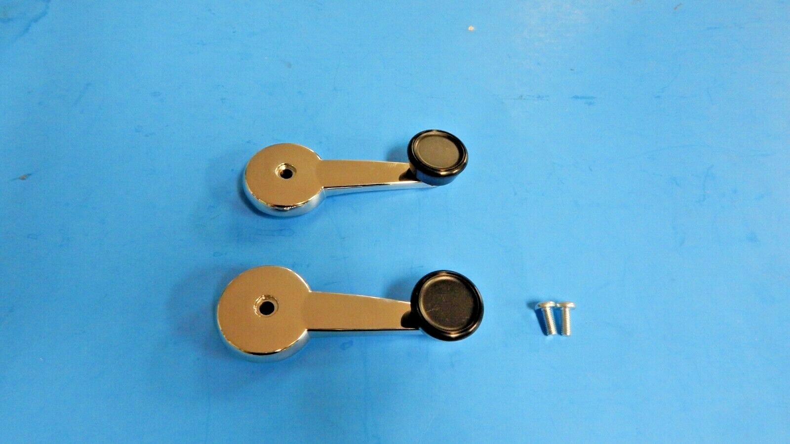 Pair New Chrome Window Cranks Crank Handle Handles + Screws for MGB MG ...
