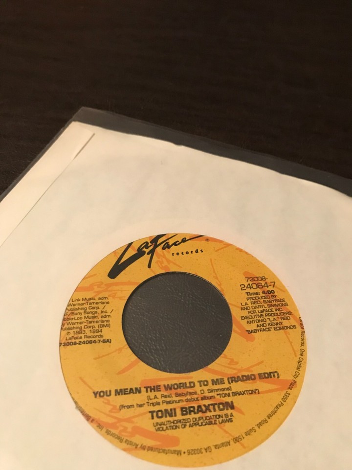 TONI BRAXTON - SEVEN WHOLE DAYS & YOU MEAN THE WORLD TO ME - 45 RPM ...