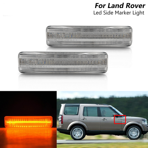 2x Clear Led Fender Side Marker Signal Light For Range Rover Sport 06 ...