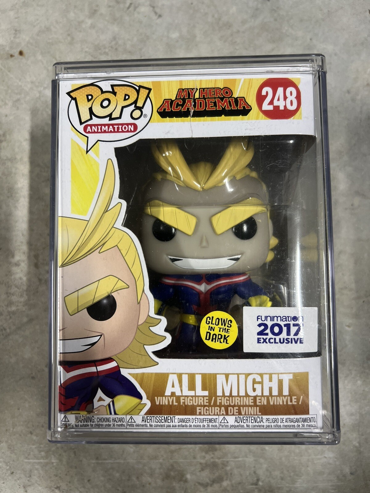 Funko Pop! All Might #248 GITD Vinyl Figure My Hero Academia 2017 ...