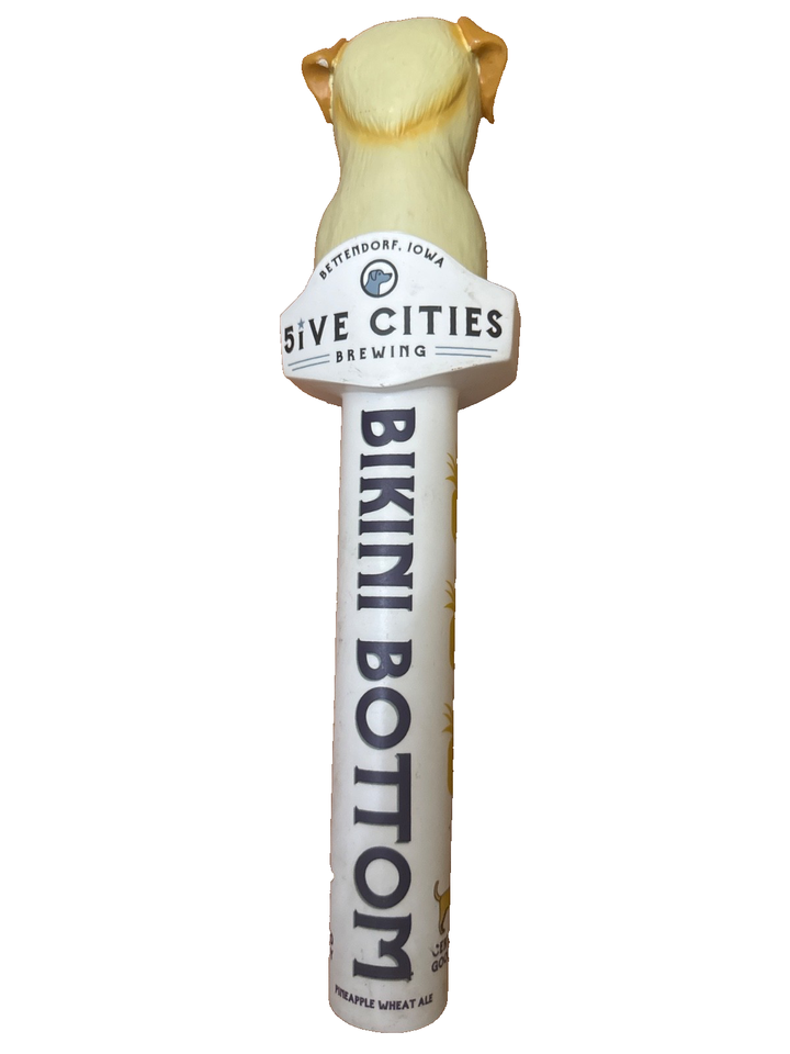 Five Cities Brewery Beer Tap Handle Yellow Lab Dog and Pineapple | eBay