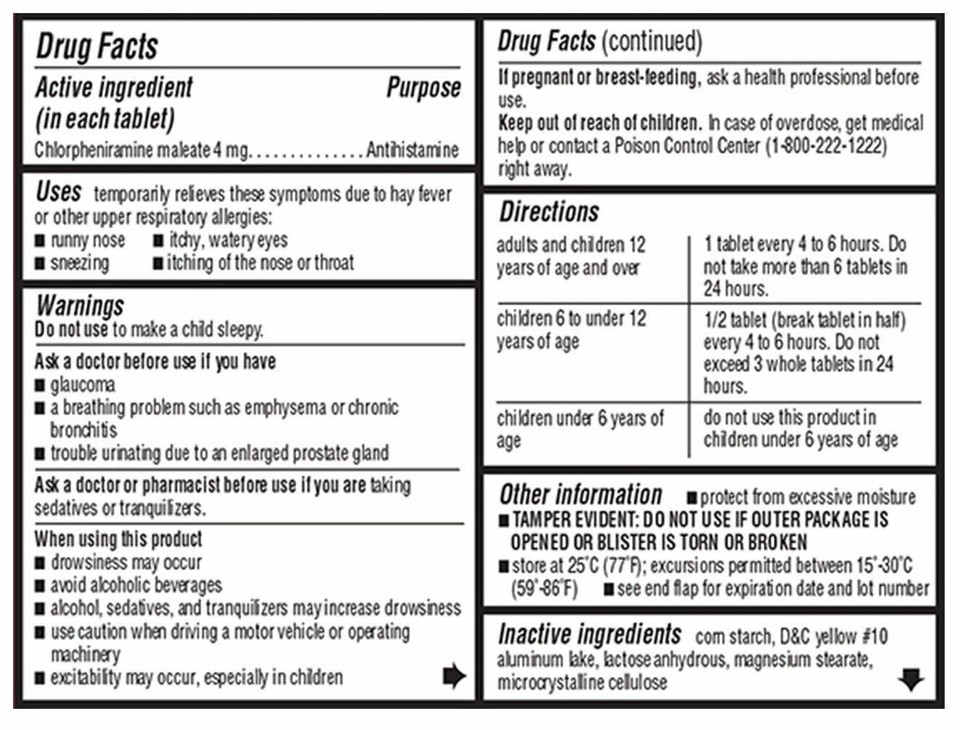 Leader Allergy Relief Antihistamine 4 mg Tablets Last Up To 4 Hour 100 ...