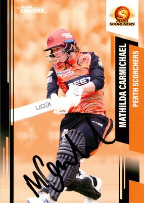 Signed 2022 2023 Perth Scorchers WBBL Cricket Traders Card - Mathilda ...