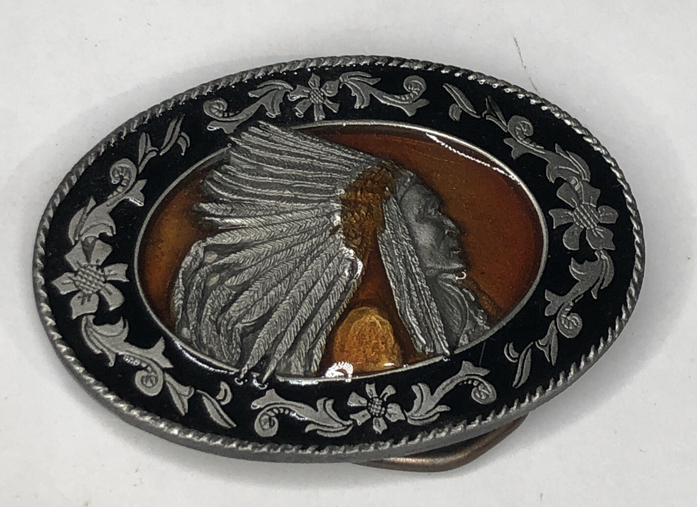 Native American Pewter Belt Buckle Siskiyon Buckle Co. Inc 1985 ...