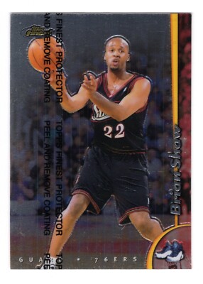 1998-99 TOPPS FINEST BRIAN SHAW CARD #77 **NM-MT** PHILADELPHIA 76ERS ...