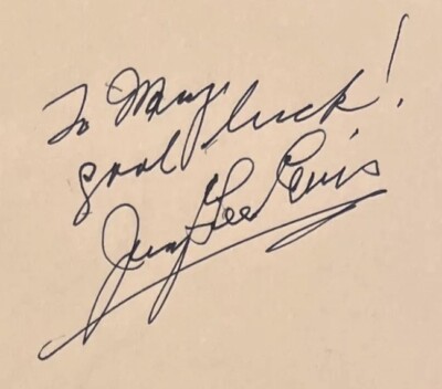 Jerry Lee Lewis Signed Autograph Book Page | eBay UK
