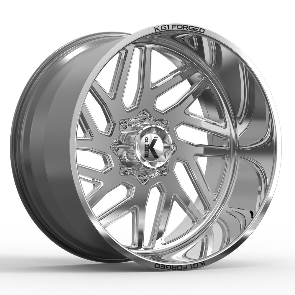 26x16 KG1 KF009 Yaz-N Polished DIRECTIONAL FORGED Wheels 5x150 (-101mm ...