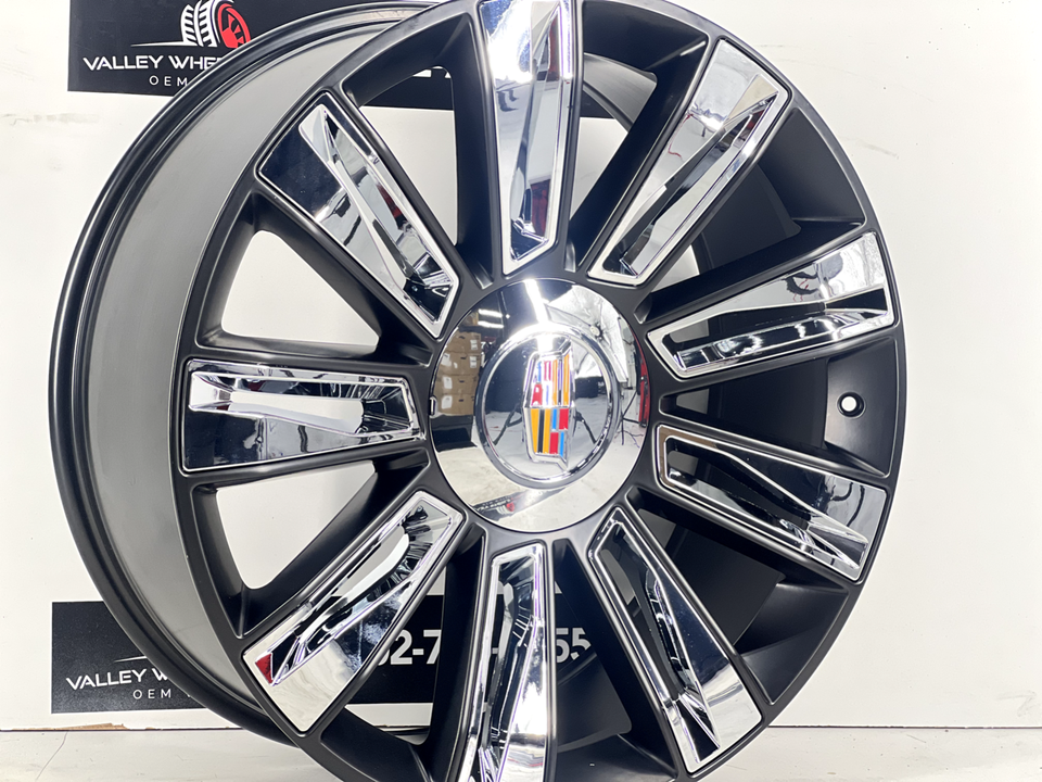 24" INCH CADILLAC ESCALADE RIMS Wheels Rims 4 set 6X139 PLATINUM CHROME ...