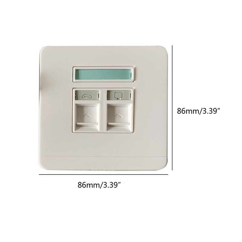 86x86mm Gigabit Dual-Pass Cat6 Rj45 Wall Plug LAN Internet Straight ...