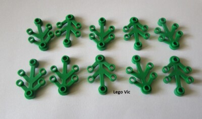 Lego 2423 x10 Plant Leaves 4x3 Green Plante Vert City 4727 10937 6761 ...