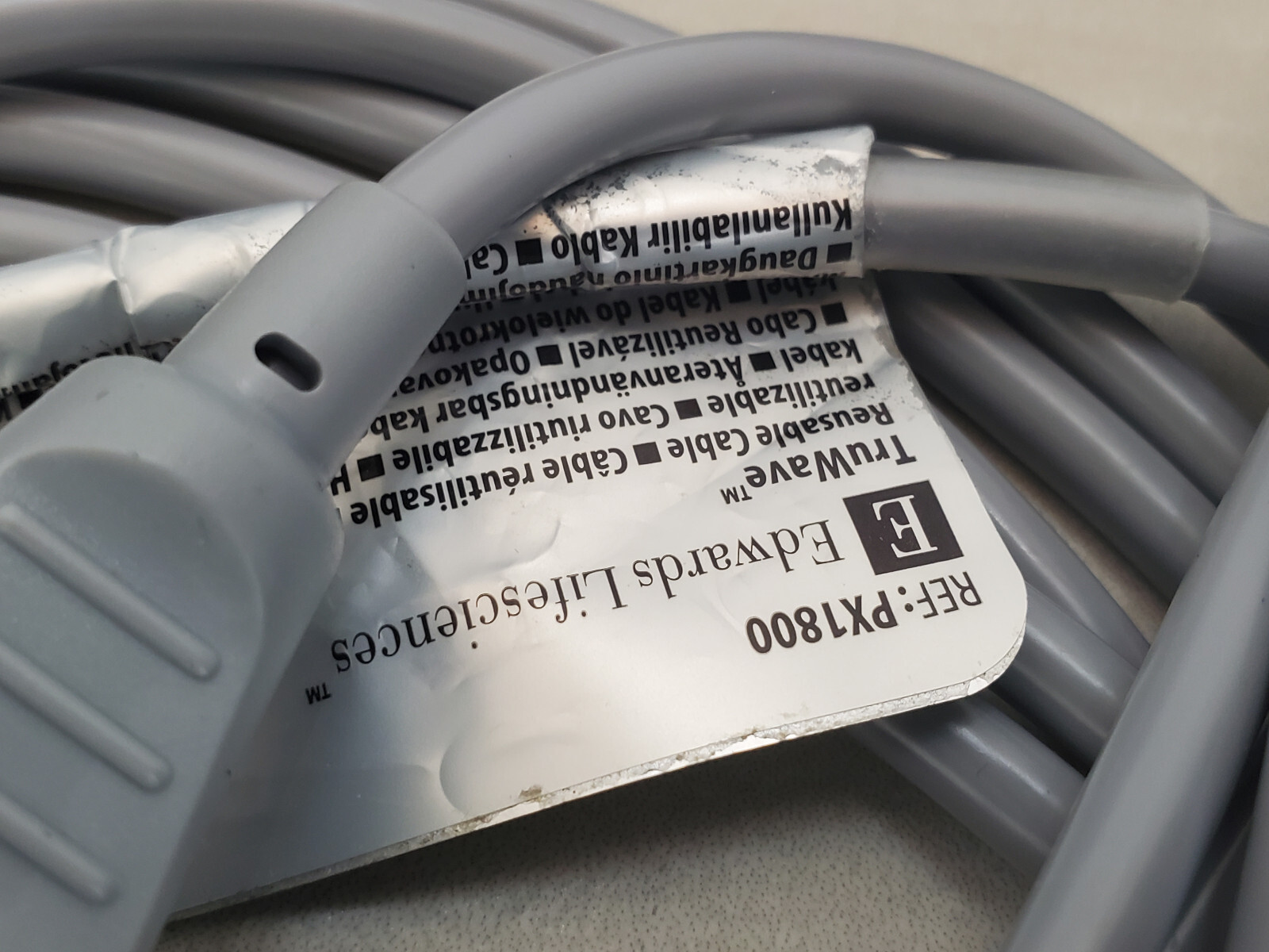 Edwards Lifesciences TruWave Reusable Cable, Model PX1800 Philips ...