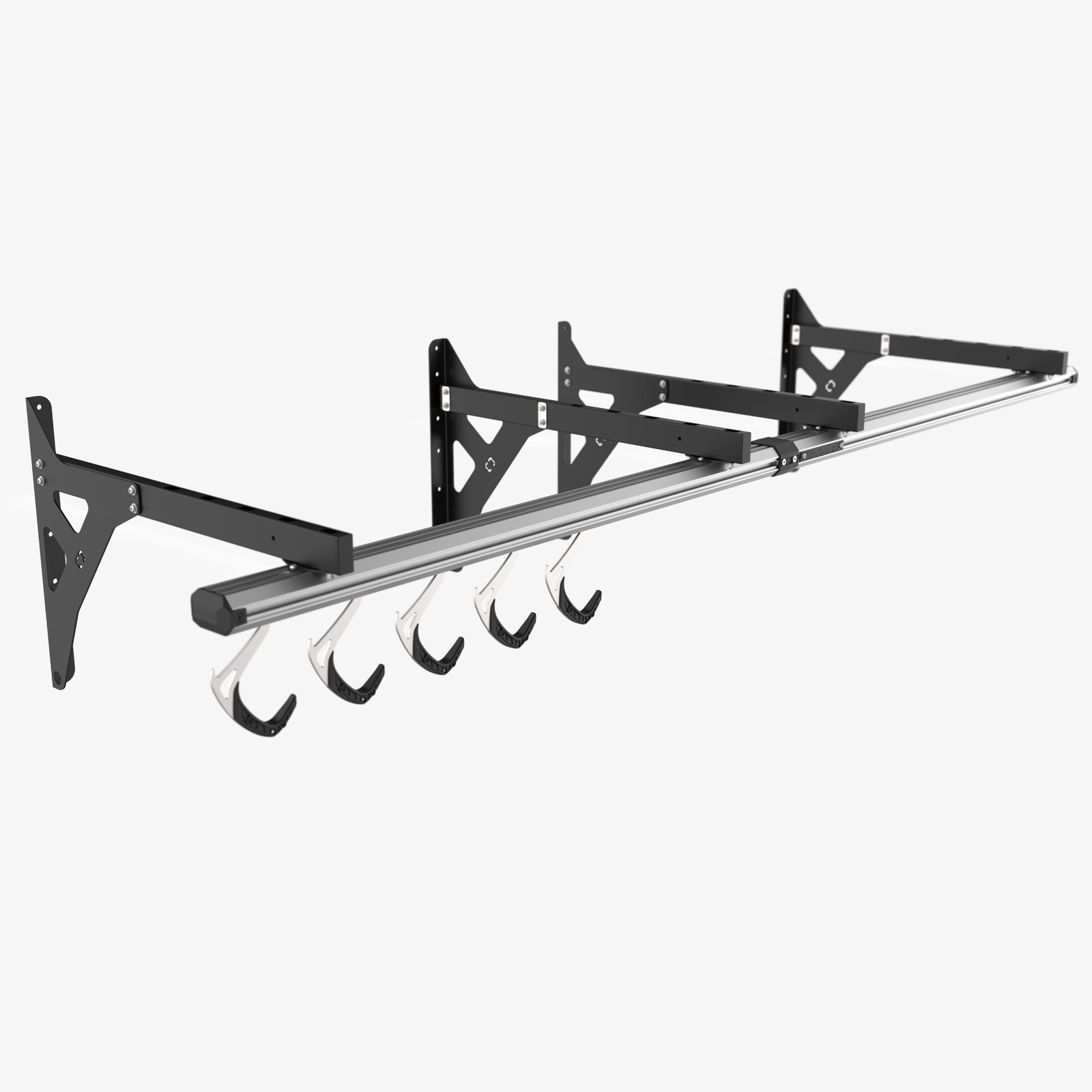 Stashed SpaceRail Bike Storage System Wall Sliding Hook Rack Hanger | eBay