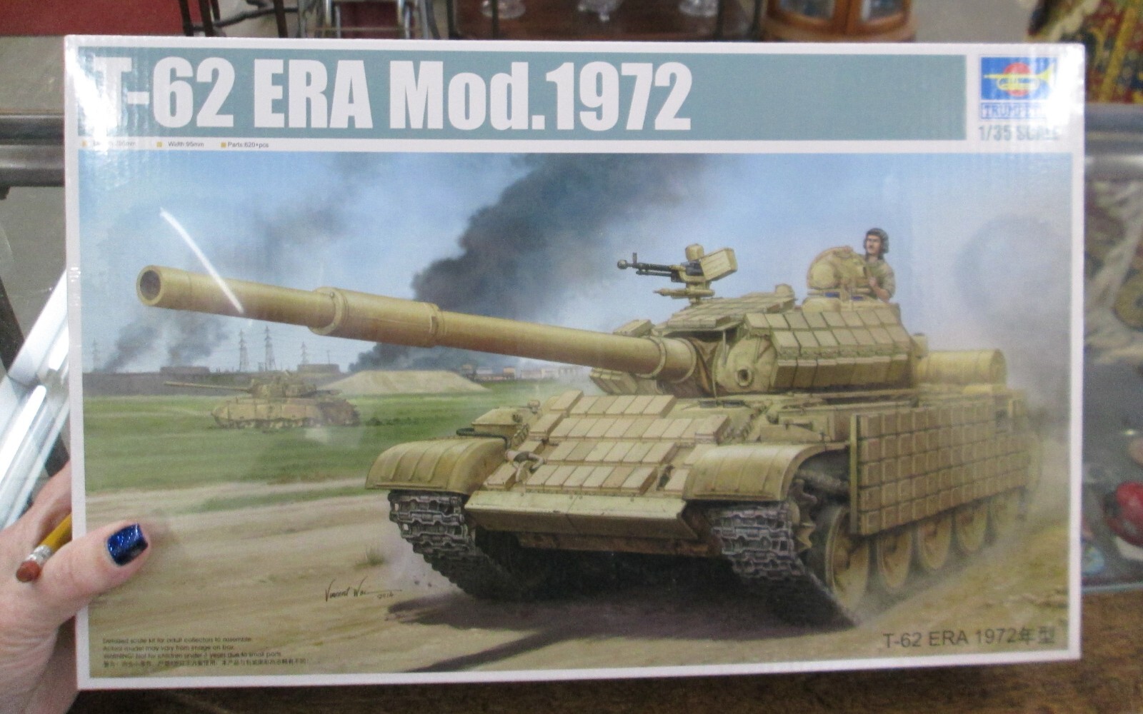Trumpeter Models 1549 1/35 T62 Era Mod 1972 Iraqi Army Tank Tsms1549 ...