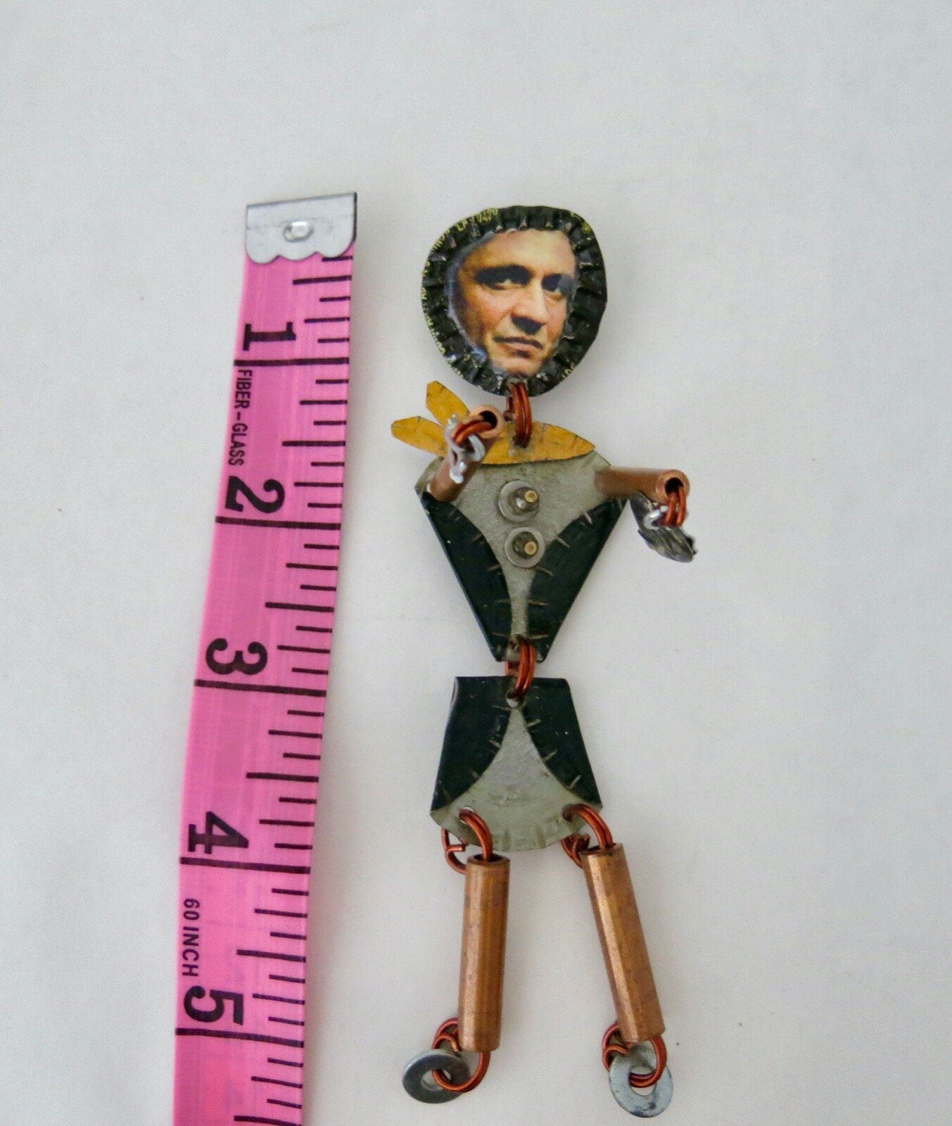 BOTTLE CAP JEWELRY FOLK ART RAMONA HOTEL JOHNNY CASH PIN BROOCH 2006 | eBay