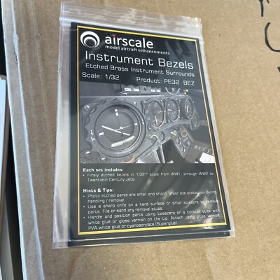 1/32 Airscale #PE32BEZ PE Brass Instrument Bezels | eBay