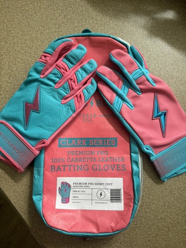 MAX CLARK Bruce Bolt Series SHORT CUFF Batting Gloves Adult Small | eBay