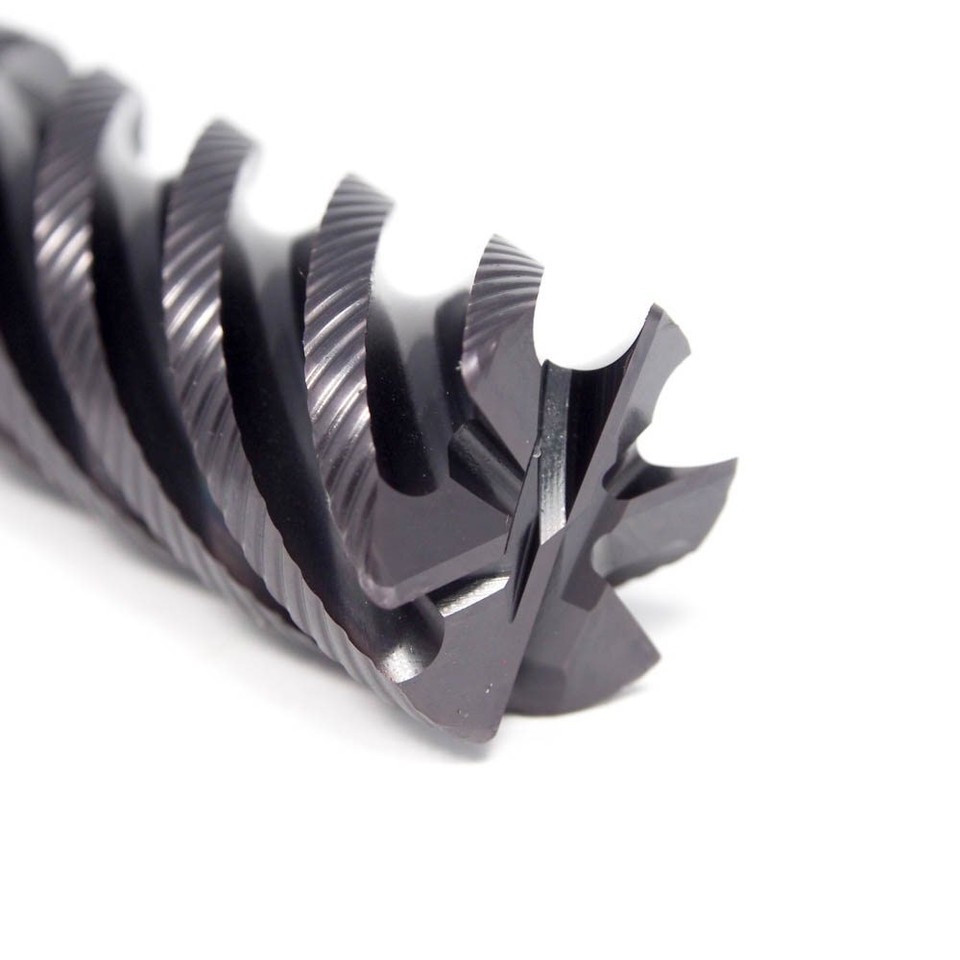 HANITA Carbide Corner Radius Roughing End Mill 1" 6FL AlTiN 0.05 ...