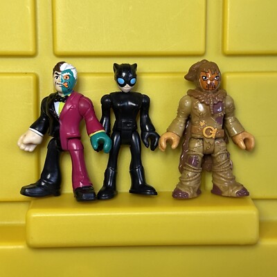 Imaginext DC Super Friends Villains Two Face Scarecrow Catwoman 3 ...