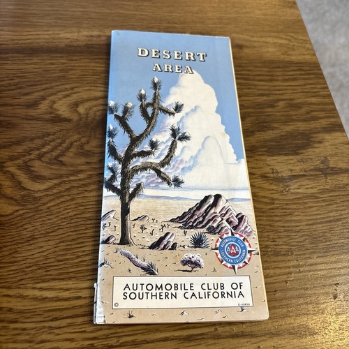 AAA Socal Map Desert Area California Circa 1950s | eBay