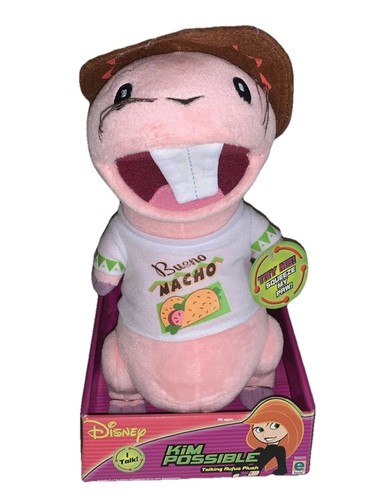 Talking Kim Possible RUFUS Mole Rat Plush Taco Shirt and Mexican Hat 12 ...