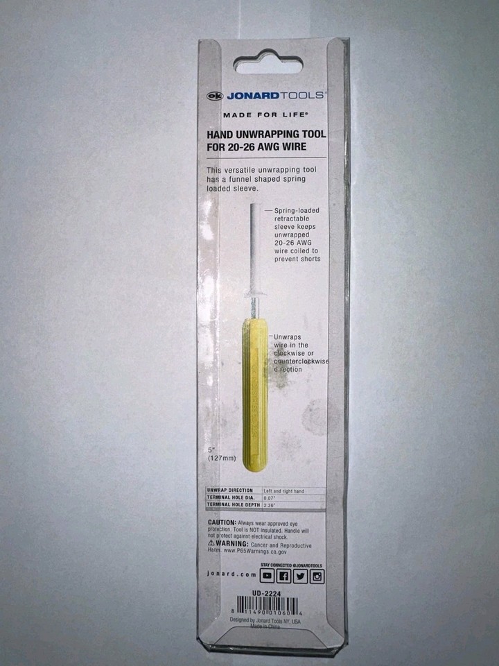 Jonard UD-2224 Hand Unwrapping Tool 20-26 AWG (0.80-0.40mm) Wire - NEW ...