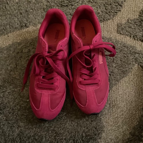 PUMA ATHLETIC LOW TOP SHOES SNEAKERS RASPBERRY PINK WOMEN'S 10 NICE ...