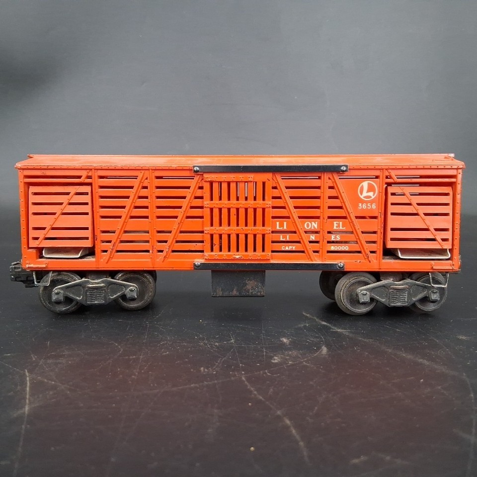 Lionel O Gauge 3656 Operating Cattle Car & Platform | eBay