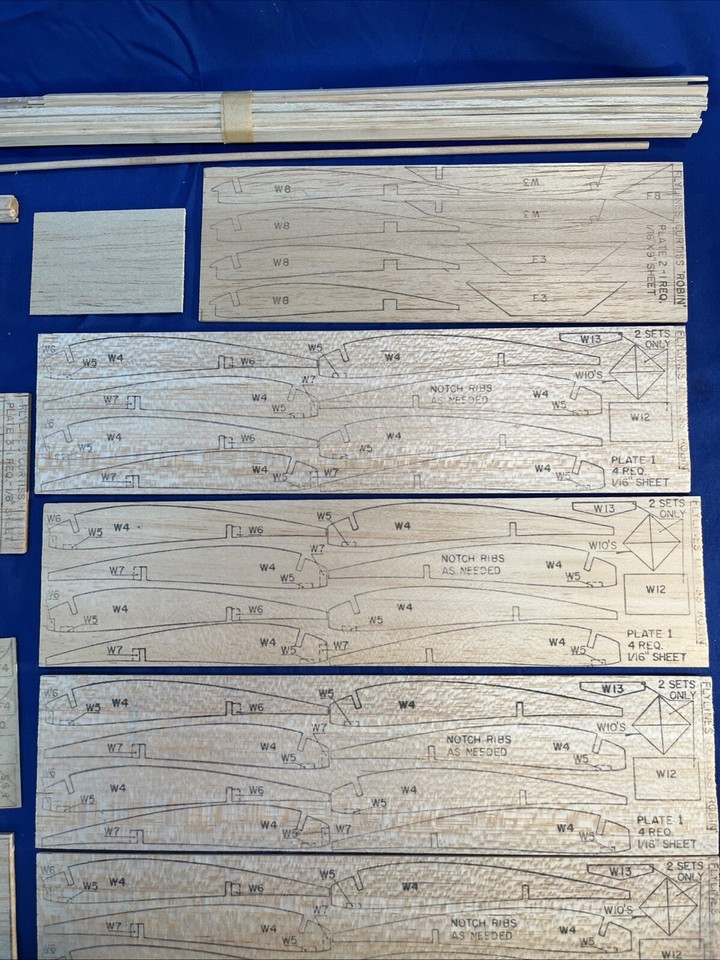 Flyline Models Curtiss Robin Balsa Scale R/C Airplane Kit 41” WS .049 ...