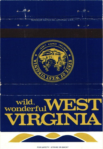 West Virginia Wild Wonderful West Virginia Vintage Matchbook Cover | eBay