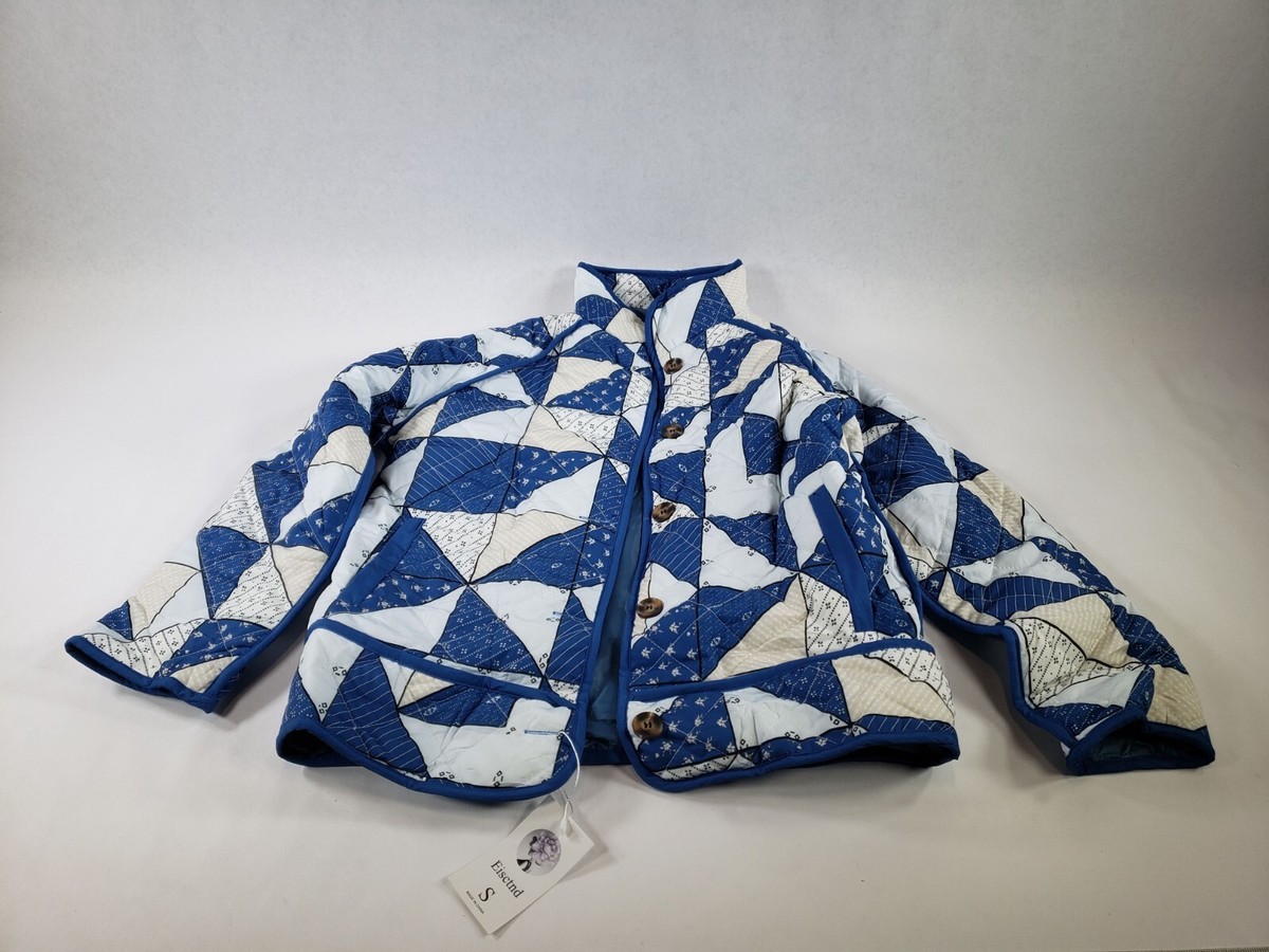 Eisctnd Women's Cropped Floral Quilted Jacket Vintage Chic Eisctnd Women's Cropped Floral Quilted Jacket Vintage Chic
