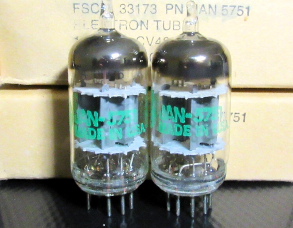 NOS NIB MATCHED PAIR GE JAN 5751 12AX7 MILITARY TUBES! PHONO GRADE! | eBay