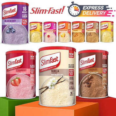 Slim Fast Shake Powder Weight Loss, Diet Drink Sporting Protein Meal ...