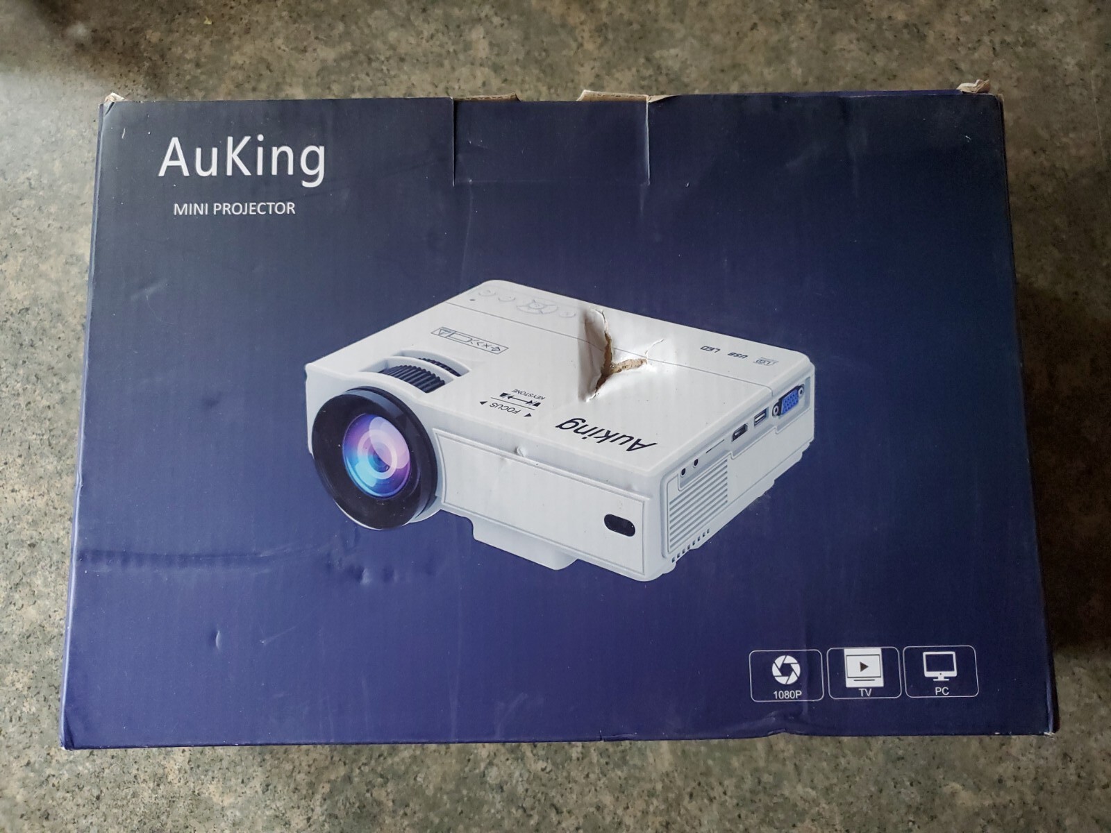 AuKing Mini Projector 2021 Upgraded Portable Video-Projector hd 1080p ...