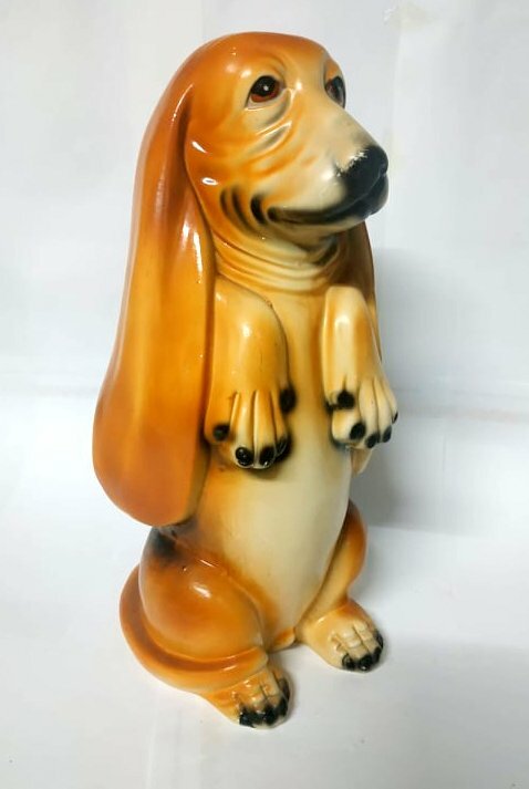 Large Ceramic Dog Vintage Statue Made Italy Figurine 19 Home Decor Tall ...