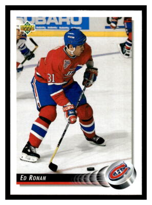 1992 Upper Deck #491 Ed Ronan - Montreal Canadiens Rookie | eBay