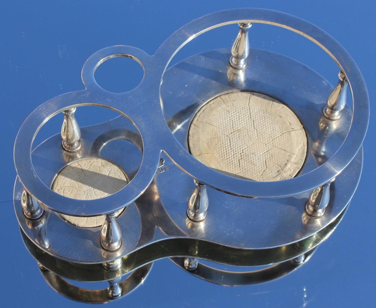 ITALIA ITALIAN LINE ART DECO BROGGI 1ST CL STATEROOM CARAFE HOLDER PRE ...