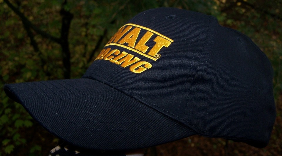De Walt Racing Trucker Cap Hat Black and Gold Embroidered DeWalt Tools ...