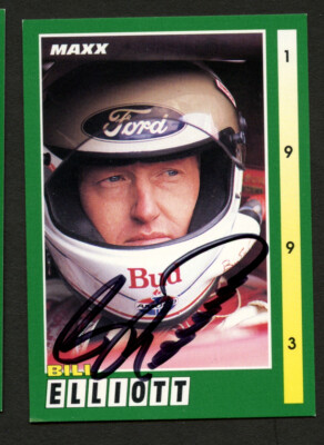 Bill Elliott #11 signed autograph auto 1993 Maxx NASCAR Trading Card | eBay