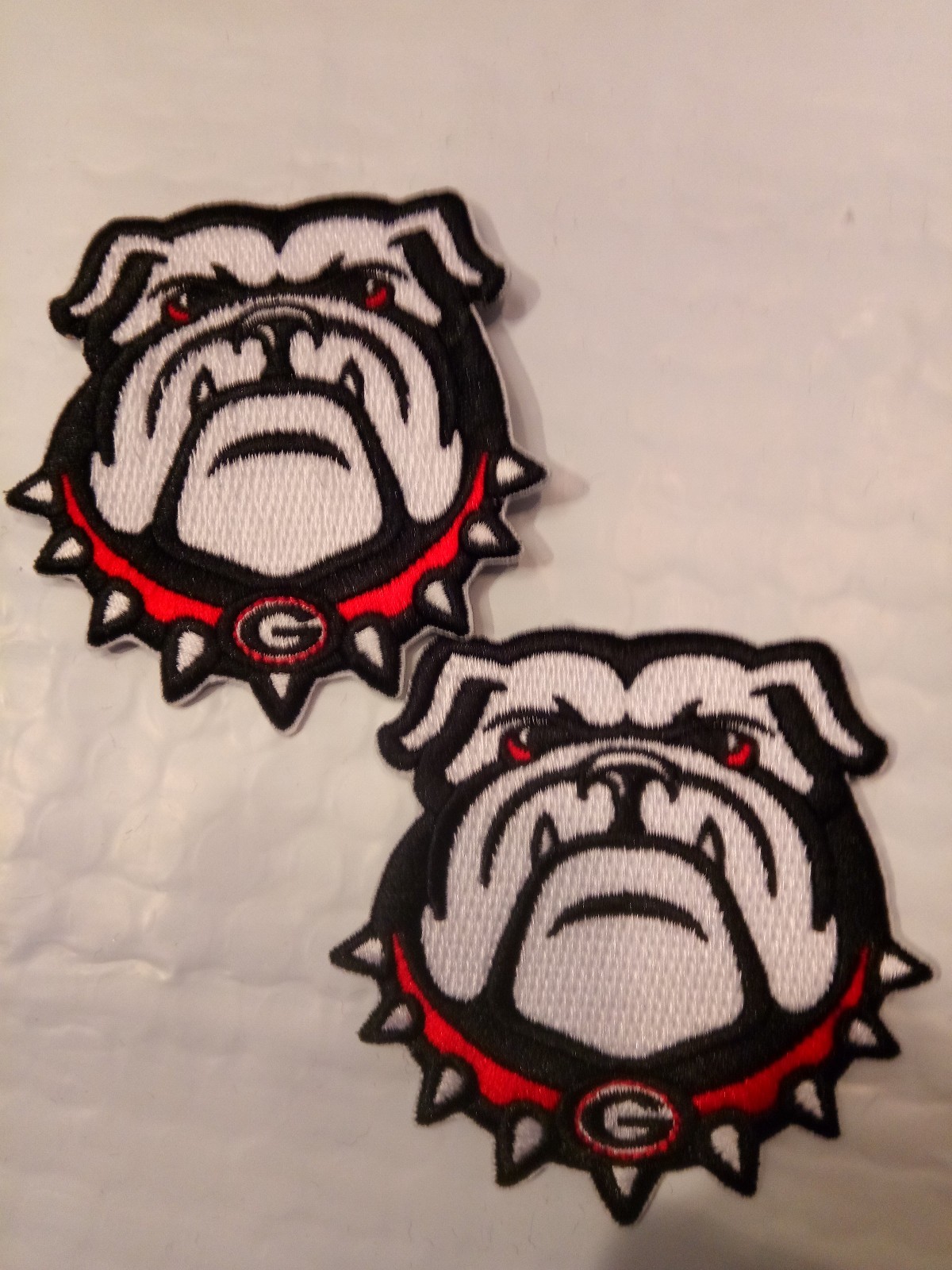 (2) UGA Georgia Bulldogs Vintage Embroidered Iron On Patches Patch Lot ...