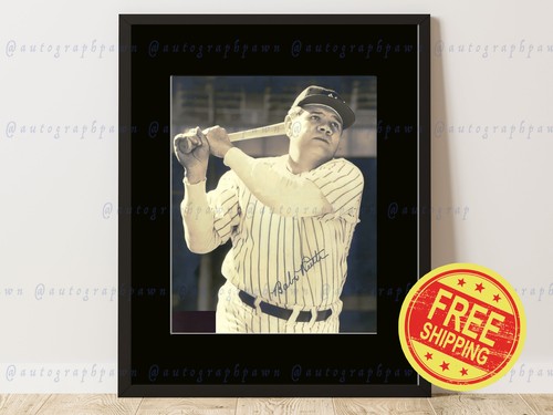 BABE RUTH 8x10 SIGNED AUTOGRAPH RARE PHOTO SIGNATURE REPRINT FAST SHIP ...