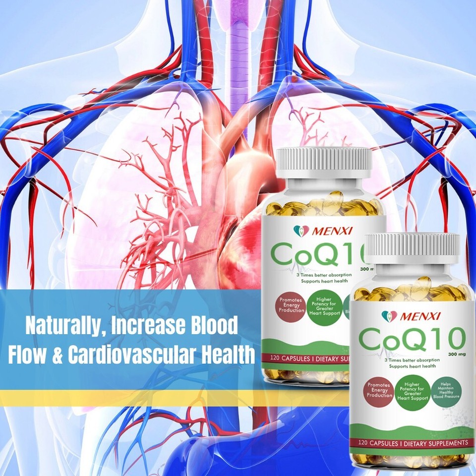 240 Capsules, Coq10 300mg Blood Pressure Heart Health Supplement High Absorption | eBay