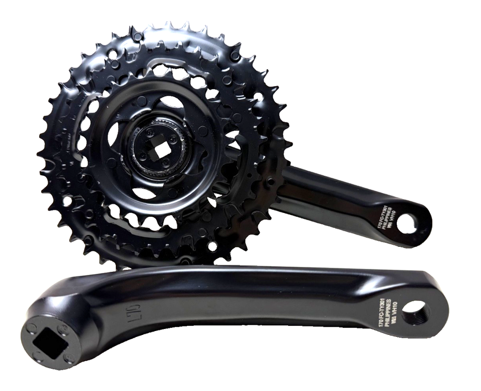 Shimano Tourney Chainset 24/34/42 Tooth Black 170mm Cranks FC-TY301 OEM No Guard | eBay UK