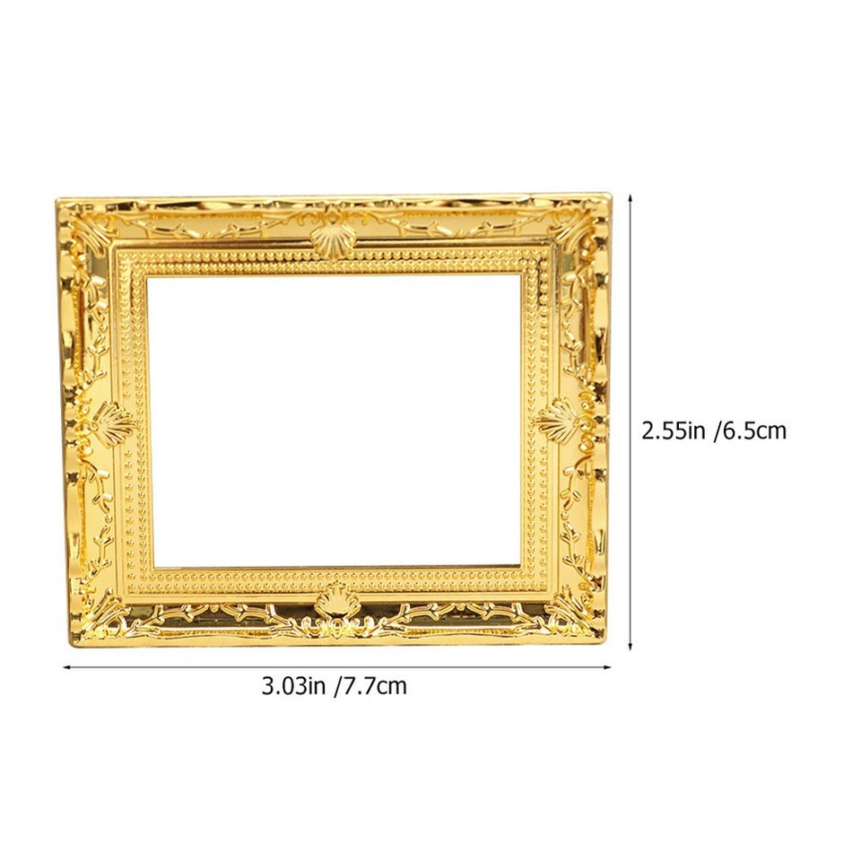6 Pcs Small Miniature Picture Frames Plastic Doll House Photo Frames ...