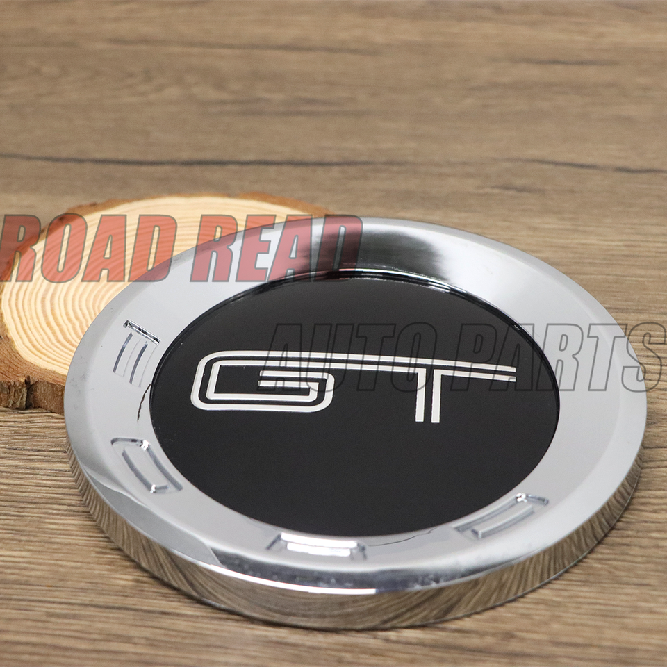 Chrome Black GT Decklid Emblem 5.9'' Round Trunk Badge For Mustang ...