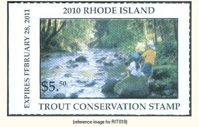 D2K Rhode Island Trout Stamp 2010-1 $5.50 | eBay